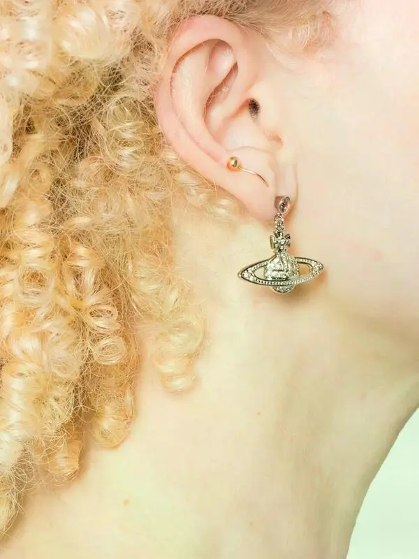 Vivienne Westwood Mini Bas Relief Drop Earrings - Silver