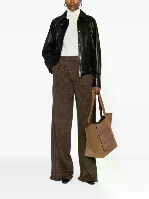 Max Mara Pleated Check Trousers