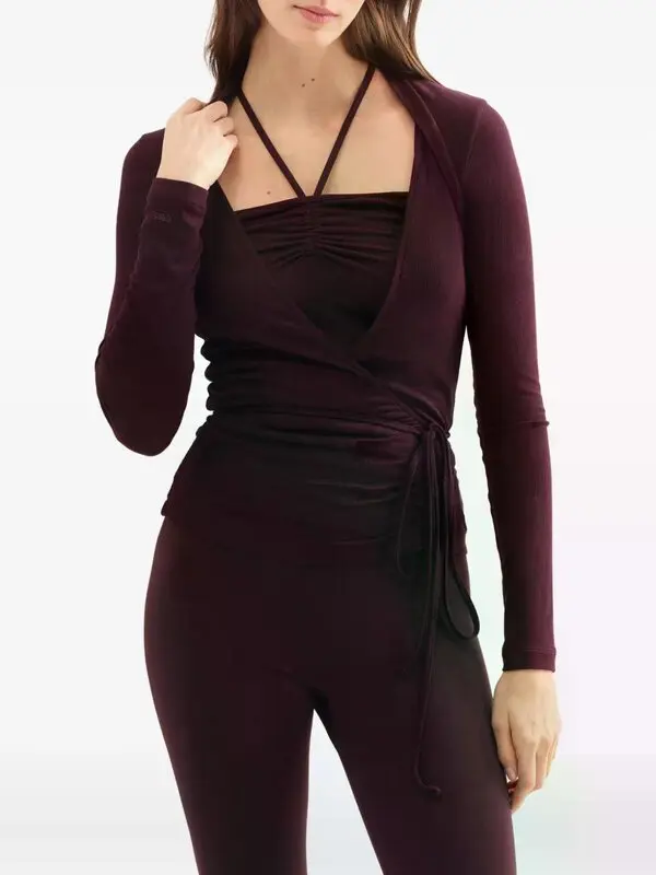ERES Charlotte Wrap Top - Brown