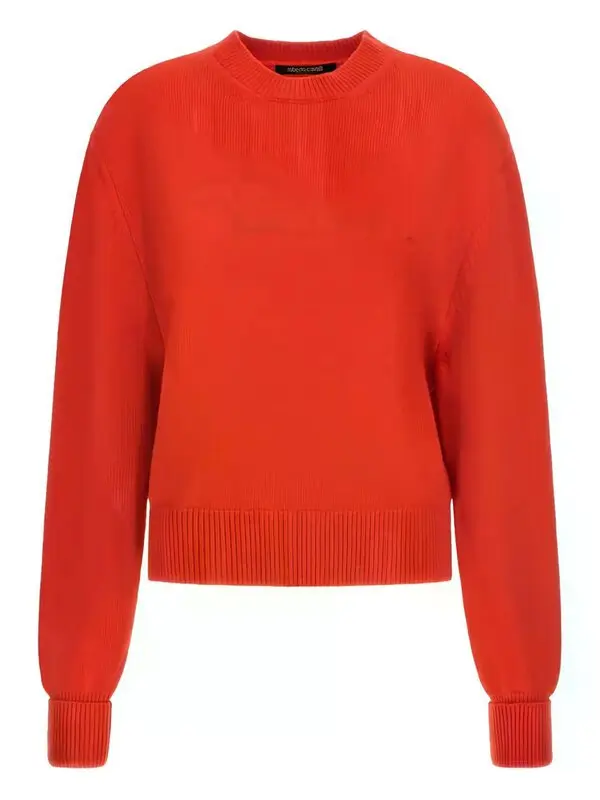 Roberto Cavalli Embroidered Logo Crewneck Sweater