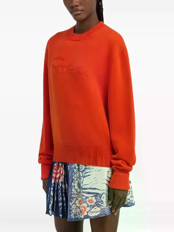 Roberto Cavalli Embroidered Logo Crewneck Sweater