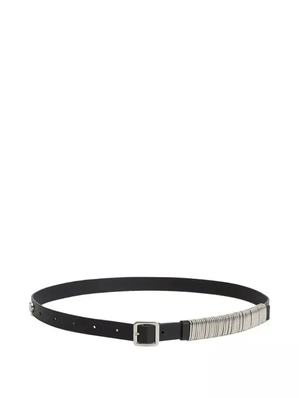 JIL SANDER Metal-ring Leather Belt - Black
