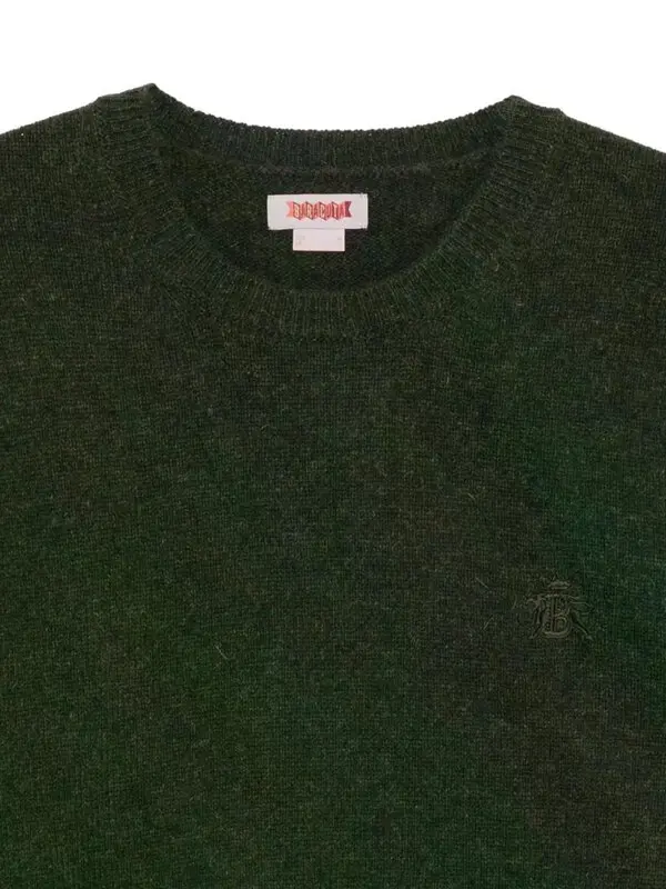 BARACUTA Embroidered Crew-neck Sweater