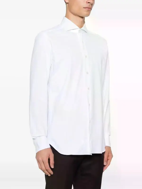 XACUS Spread-collar Wool Shirt