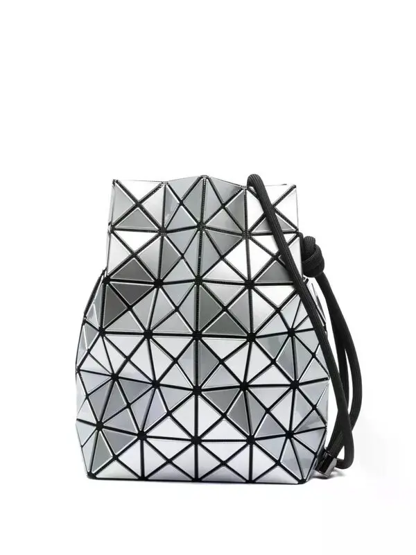 Issey Miyake Geometric-pattern Bucket Bag - Silver