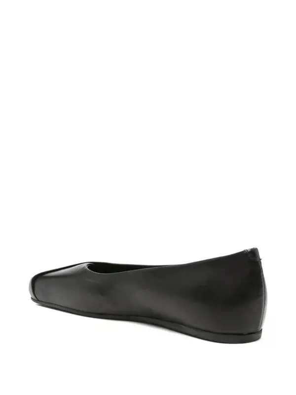 VIC MATIE Square-toe Leather Ballet Flats