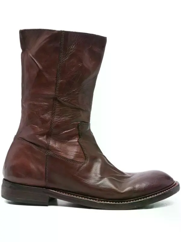 Moma Leather Zip Boots