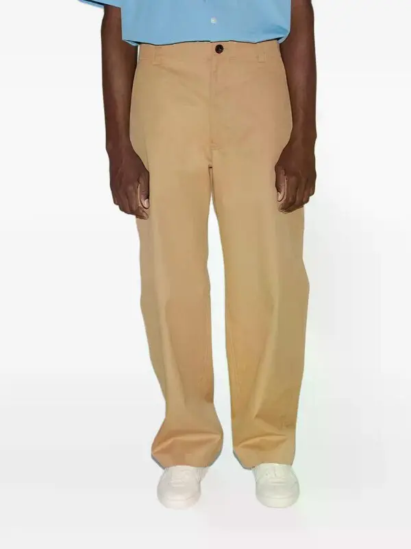 Gucci Web-striped Cotton Twill Trousers
