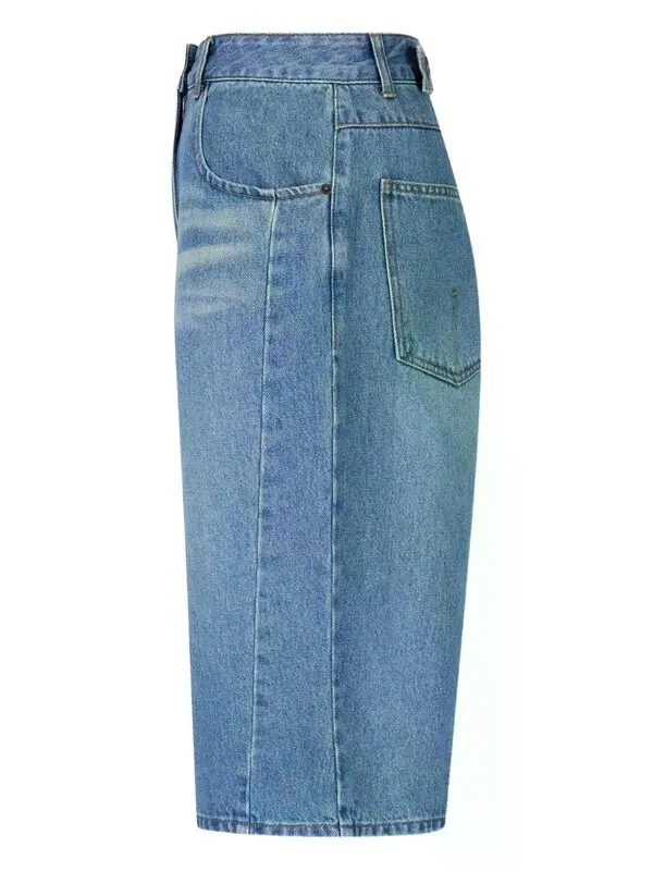STUDIO TOMBOY Buttoned Cropped Jeans - Blue