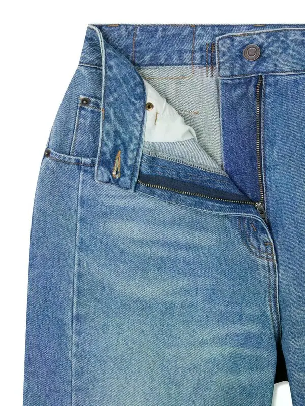 STUDIO TOMBOY Buttoned Cropped Jeans - Blue