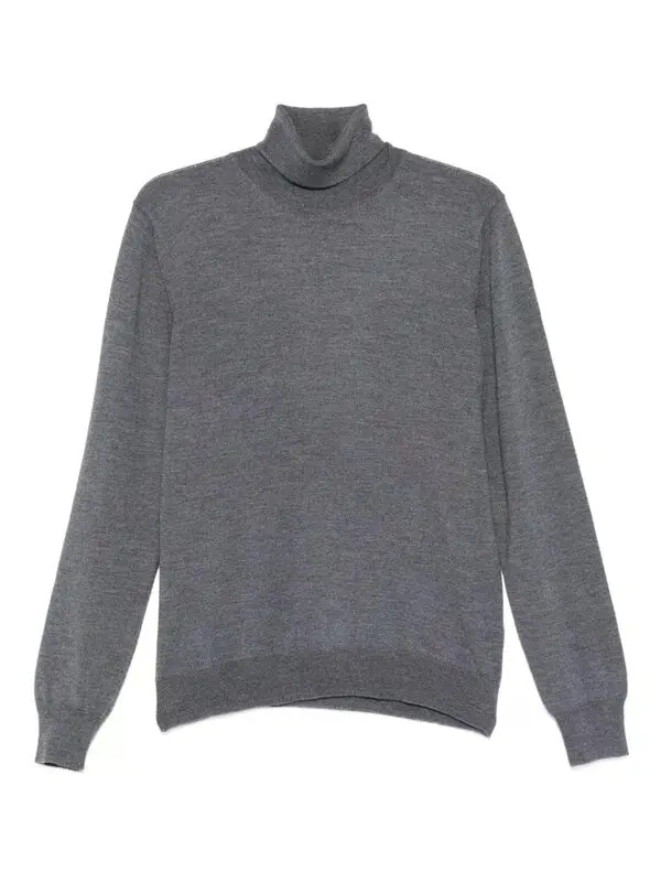 Tagliatore Turtleneck Wool Sweater - Grey