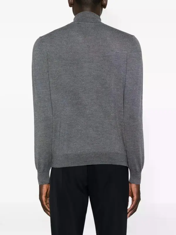 Tagliatore Turtleneck Wool Sweater - Grey