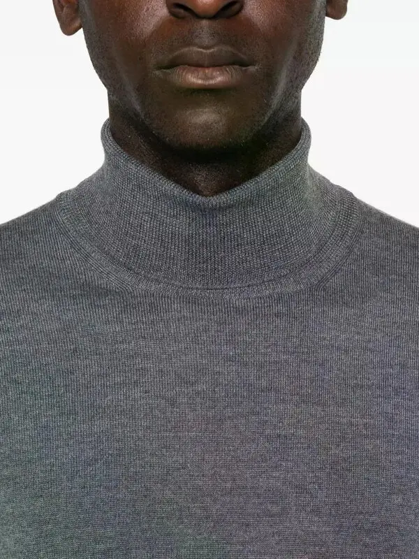 Tagliatore Turtleneck Wool Sweater - Grey
