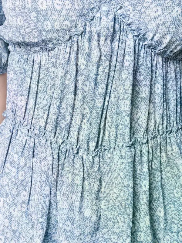 Michael Kors Floral Print Short Sleeve Blouse