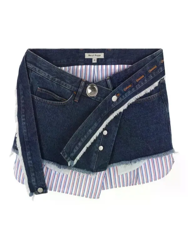 MERYLL ROGGE Belted Denim Skirt