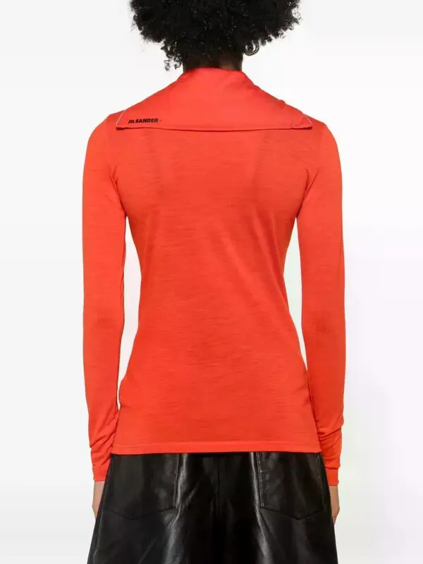 JIL SANDER High-neck Zip-front Sweatshirt