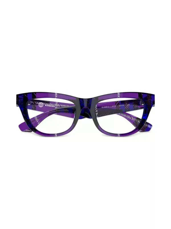 Burberry Check-pattern Cat-eye Glasses