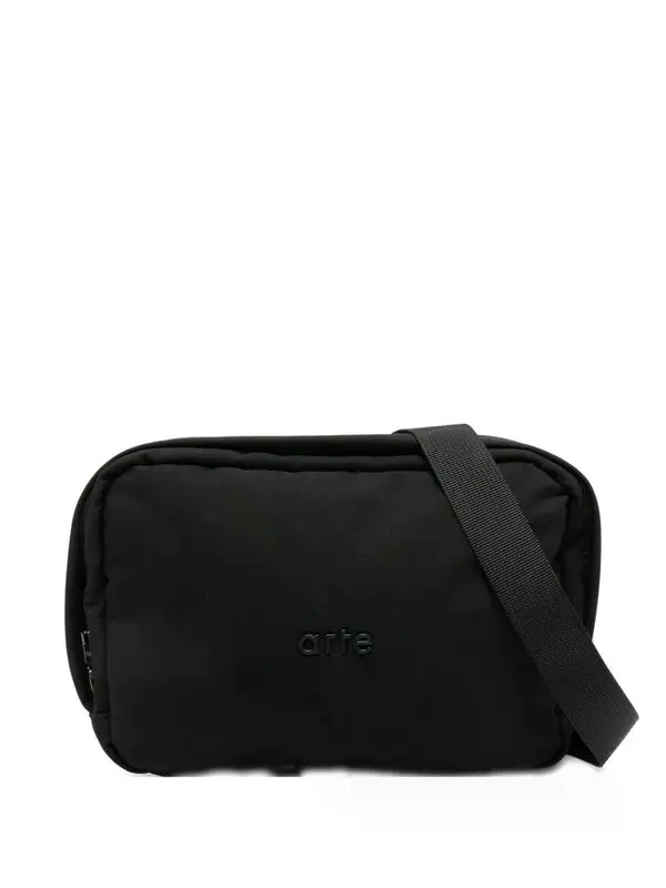 ARTE ANTWERP Zip-fastening Padded Messenger Bag - Black