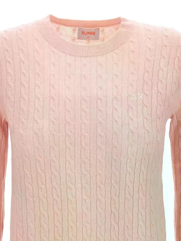 SUN 68 Cable-knit Sweater - Pink