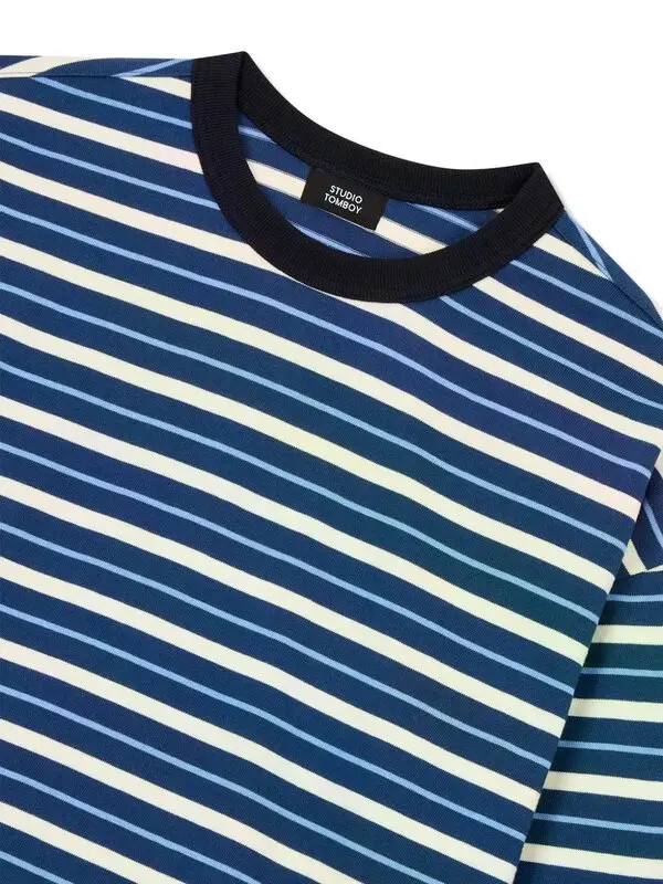 STUDIO TOMBOY Striped Long-sleeved T-shirt - Blue