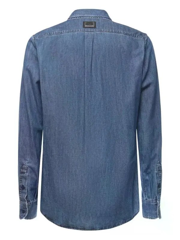 Dolce & Gabbana Denim Long-sleeved Cotton Shirt - Blue