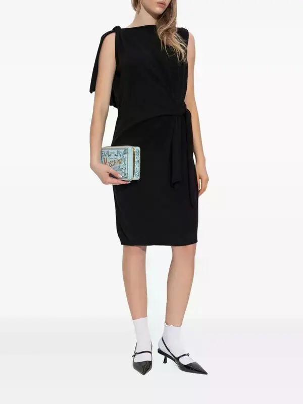Moschino Sleeveless Knitted Mini Dress - Black