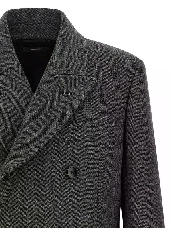 TOM FORD Herringbone Double-breasted Coat