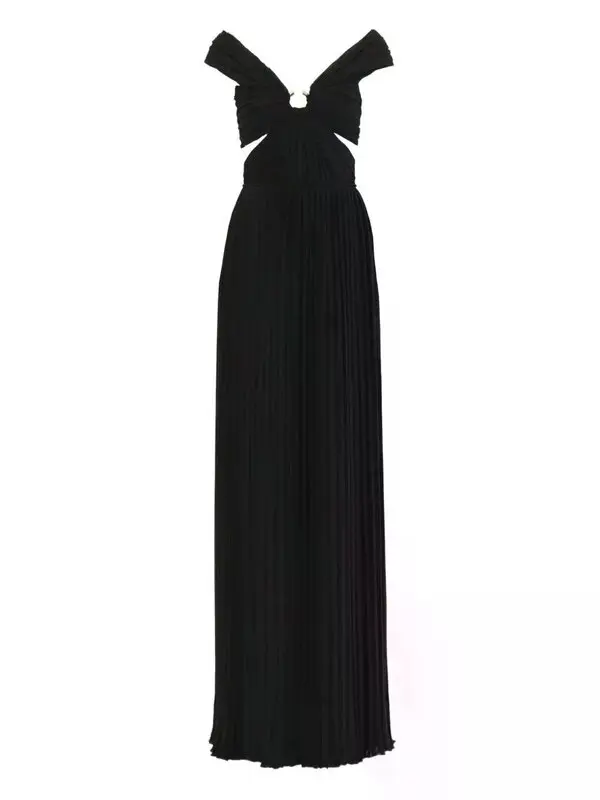 Chloé Off-shoulder Pleated Midi Dress