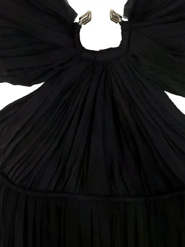 Chloé Off-shoulder Pleated Midi Dress