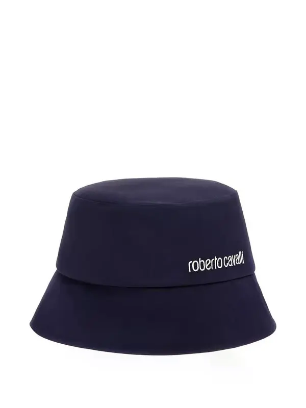 Roberto Cavalli Embroidered Logo Bucket Hat - Blue