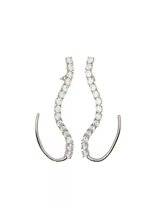 PANCONESI Curved-effect Earrings - Silver