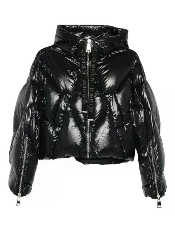 Khrisjoy Quilted Hooded Puffer Jacket - Black
