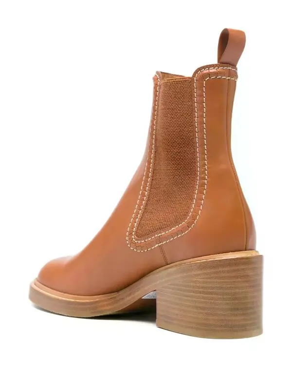Chloé 60mm Leather-stitched Chelsea Boots