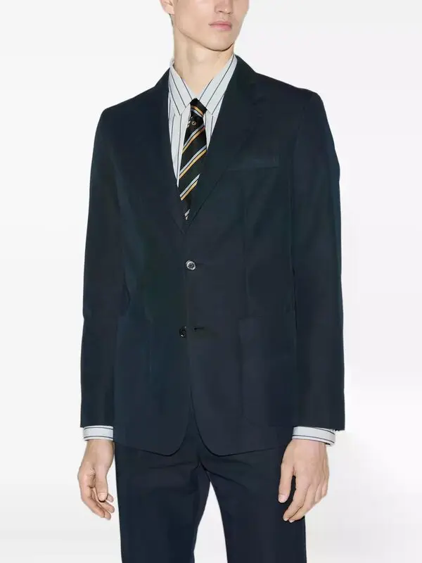 Gucci Embossed-logo Single-breasted Blazer