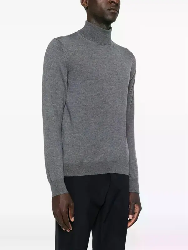 Tagliatore Turtleneck Wool Sweater - Grey