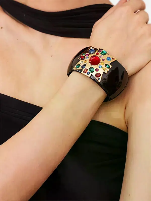 KENNETH JAY LANE Cross-motif Ruby Bracelet