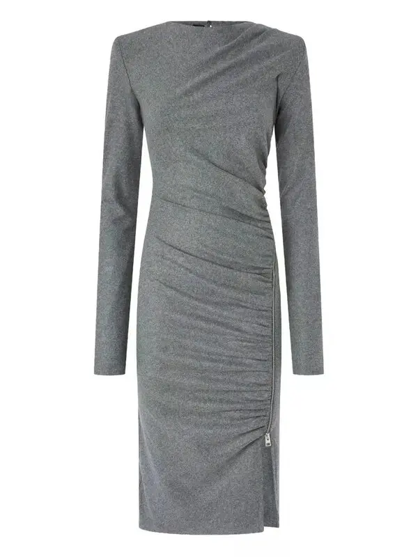 Pinko Slim-fit Midi Dress With Draping