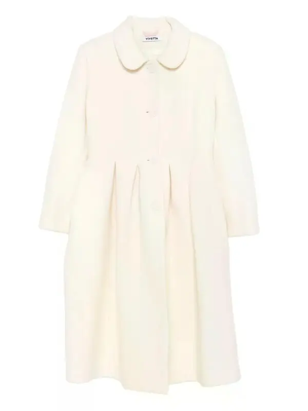 Vivetta Pleated Coat With Peter Pan Collar