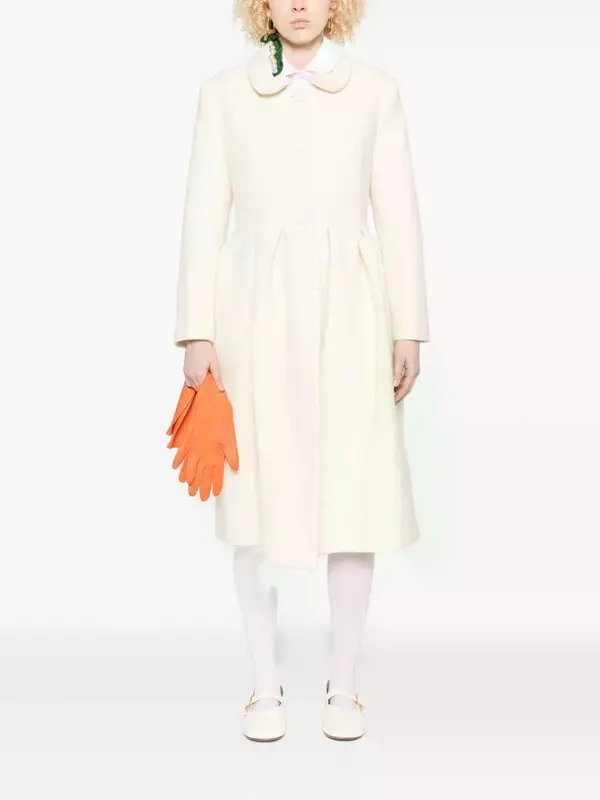 Vivetta Pleated Coat With Peter Pan Collar