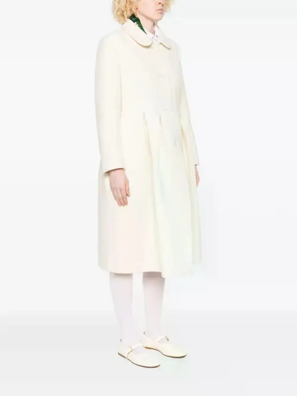 Vivetta Pleated Coat With Peter Pan Collar