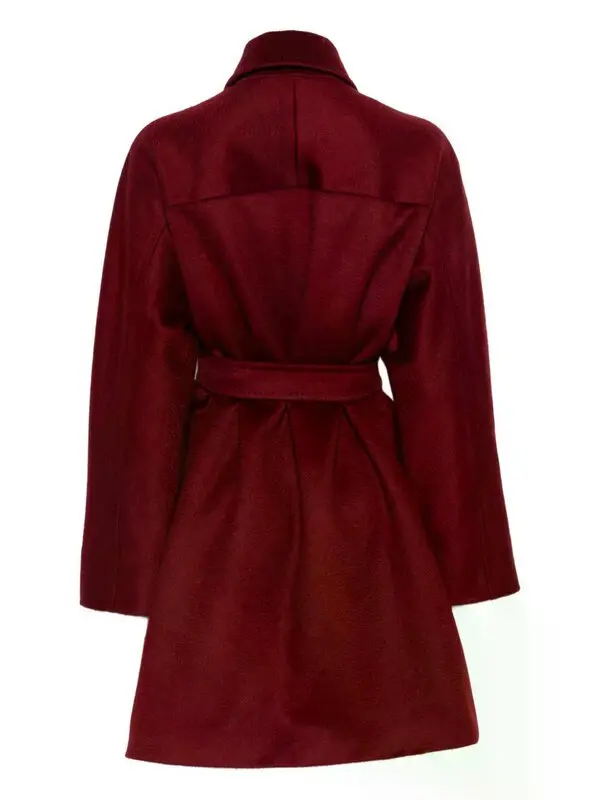Max Mara Filato Belted Coat - Red