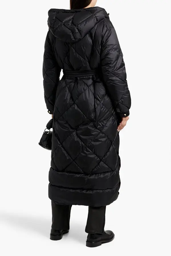 Max Mara Trepa Quilted Shell Hooded Coat