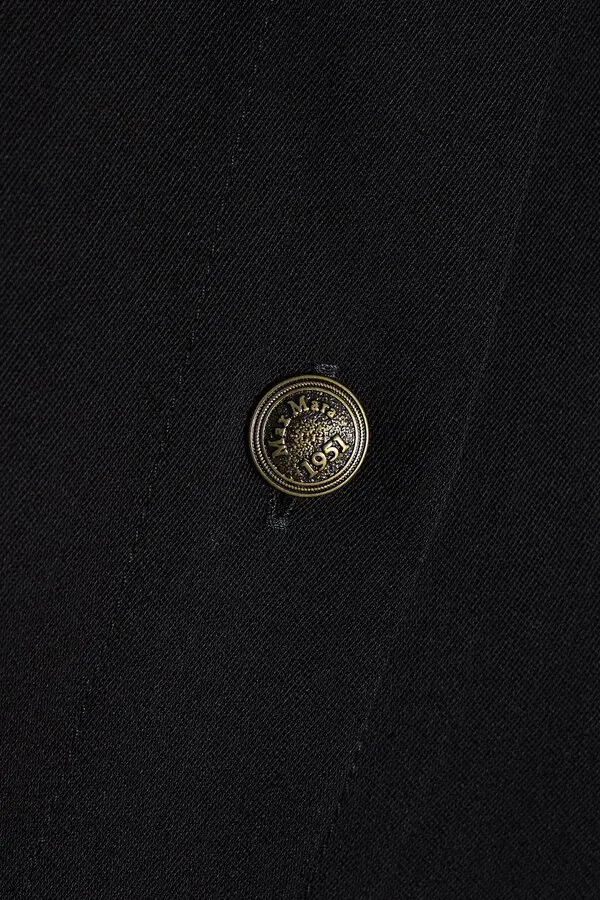 Max Mara Kim Wool-twill Mini Shirt Dress - Black