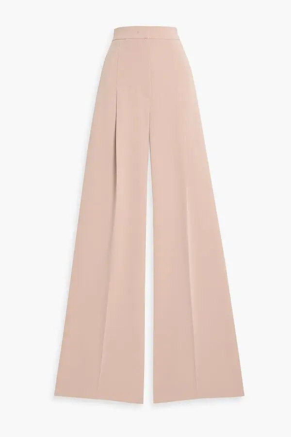 Max Mara Lino Crepe Wide-leg Pants - Blush
