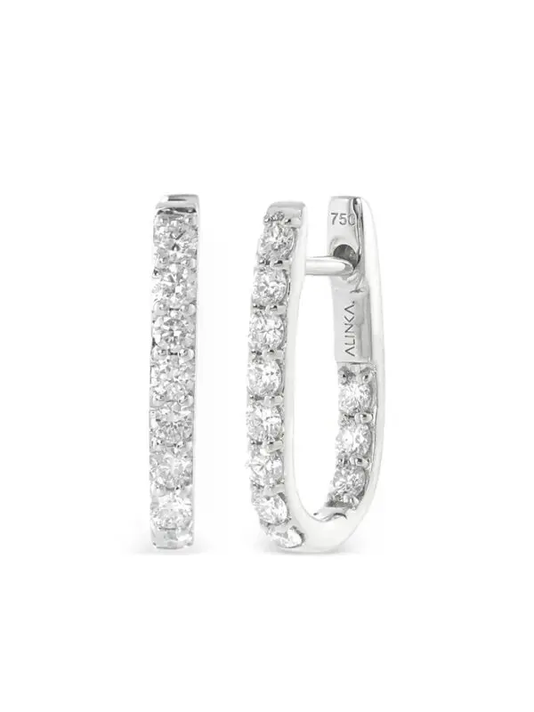 ALINKA 18k White Gold Mini Linka Diamond Earring - Silver