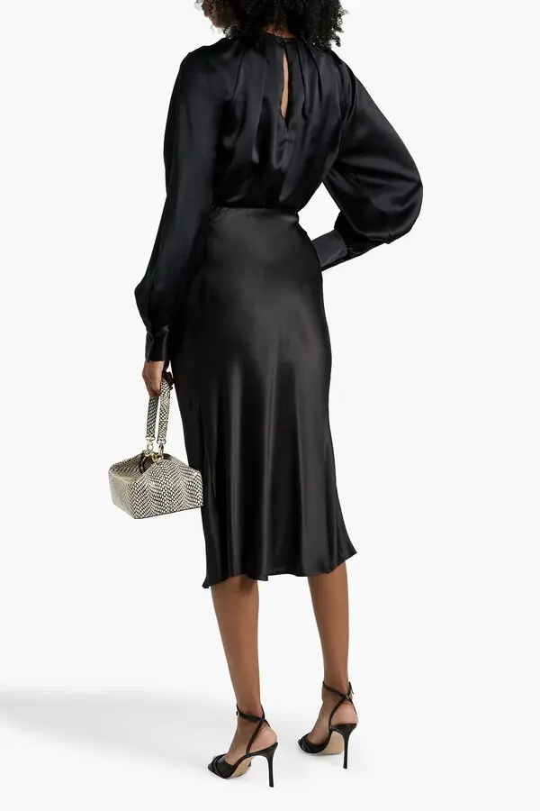 Max Mara Key Twisted Silk-satin Blouse