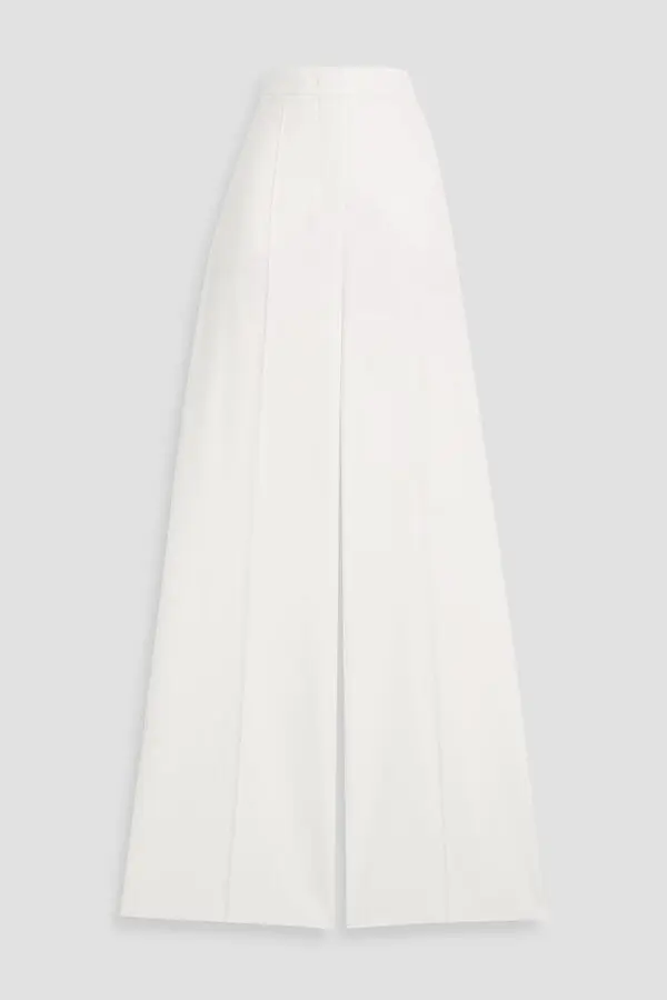 Max Mara Senna Wool-twill Wide-leg Pants - Ivory
