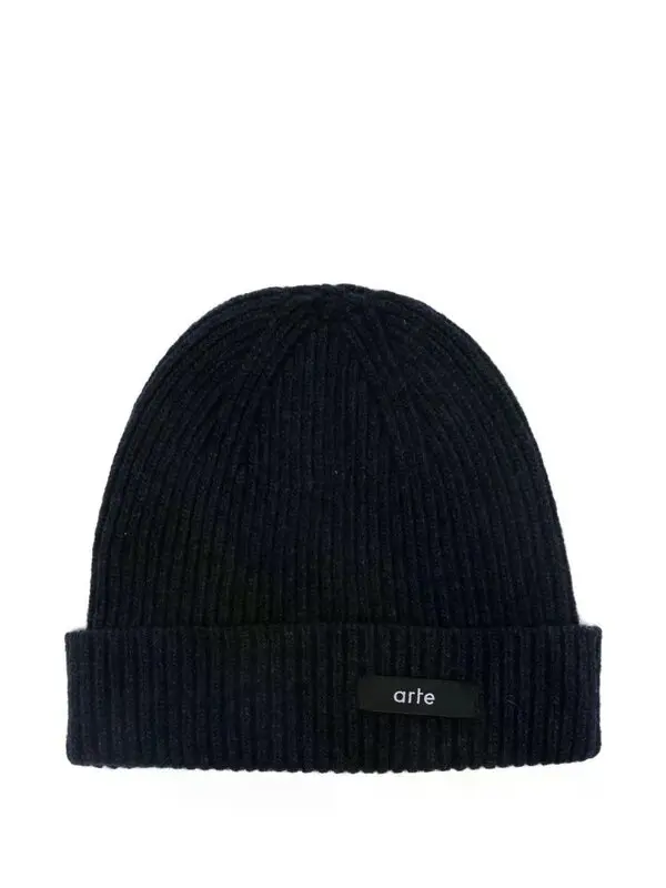 ARTE ANTWERP Ribbed-knit Beanie - Blue