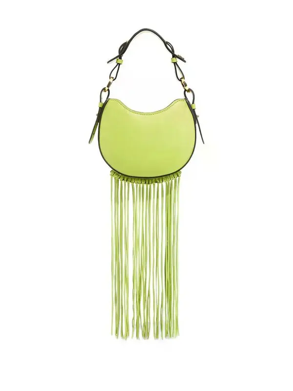 Roberto Cavalli Fringe Shoulder Bag - Green