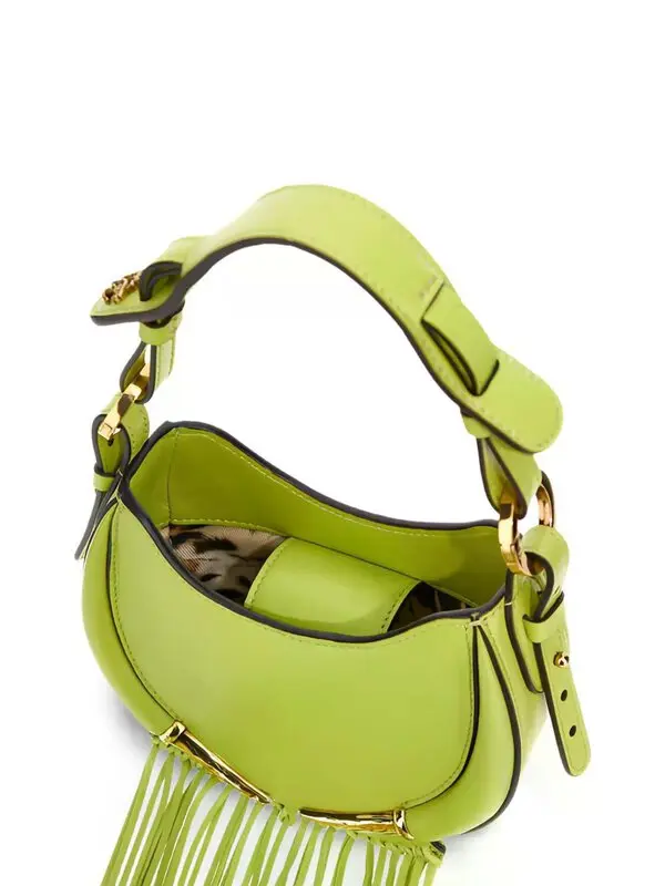 Roberto Cavalli Fringe Shoulder Bag - Green